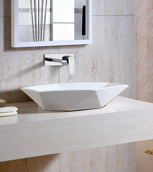 Table Top Basin Fitting | Ceramic Table-Mounted Wash Basin - Aquant