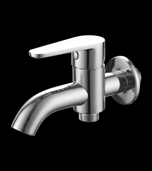 Brass 2-Way Bib Tap | Pillar Taps to Mixer - Aquant