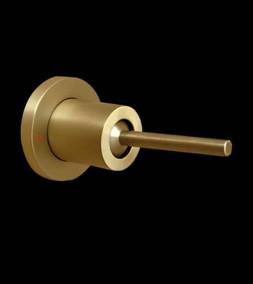 Brushed Gold Joystick Wall Mounted Deusch Mixer - Aquant