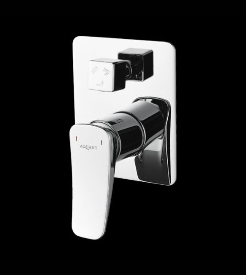 Chrome Single Lever Diverter with Three Outlets Brass Concealed Body ...