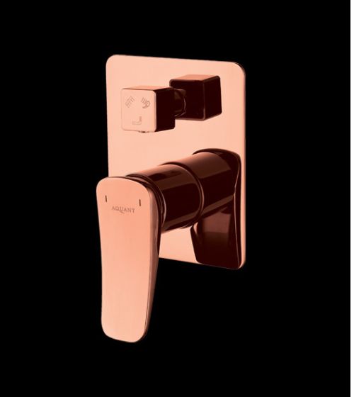 Rose Gold Single Lever Diverter with Concealed Body (ThreeOutlets)(15mm ...