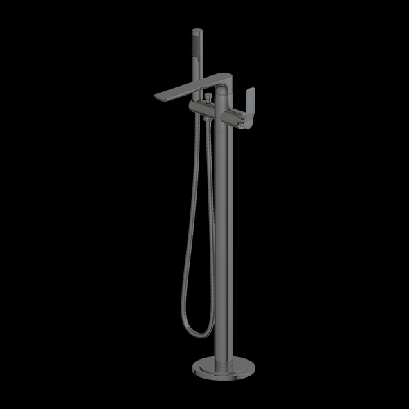 Graphite Grey Free Standing Bath Mixer with Hand Shower - Aquant