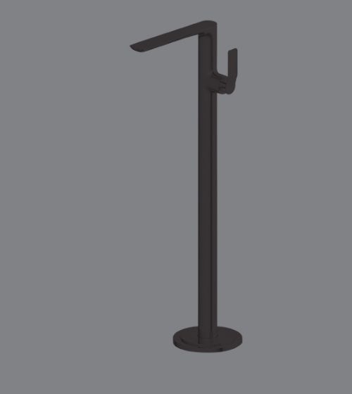 Matt Black Floor Mounted Basin Mixer - Aquant