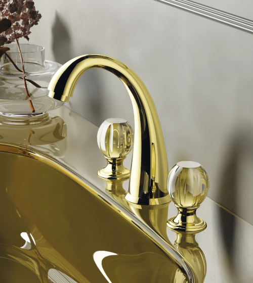 Three Hole Brass Table Mounted Basin Mixer | Table Mounted Basin - Aquant