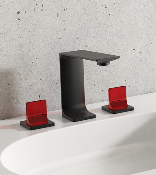 Three Hole Brass Table Mounted Basin Mixer - Aquant