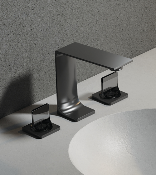 Three Hole Brass Table Mounted Basin Mixer | Table Mounted Basin