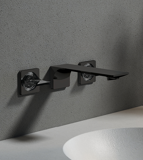 Three Hole Brass Wall Mounted Basin Mixer | Wall Mounted Sink