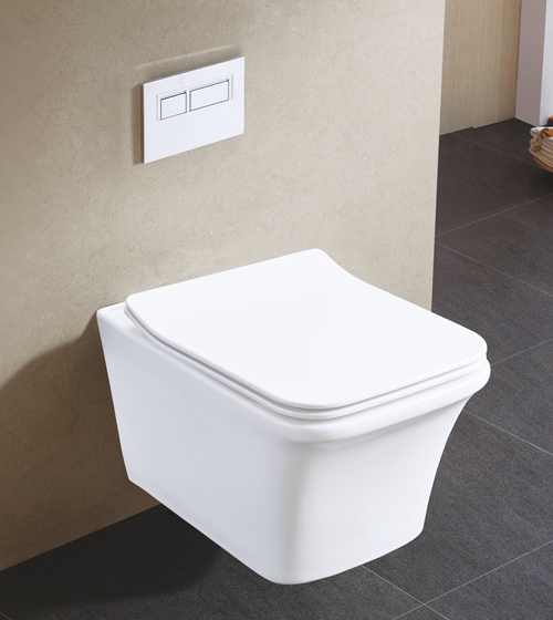 Rimless WC With Slim Uf Seat Cover | Rimless Wall Hung Toilet With Slim ...